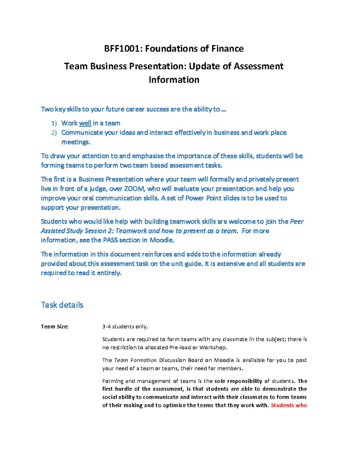 TBP Information and Marking Rubric - Warning: TT: undefined function: 32 Warning: TT: undefined ...