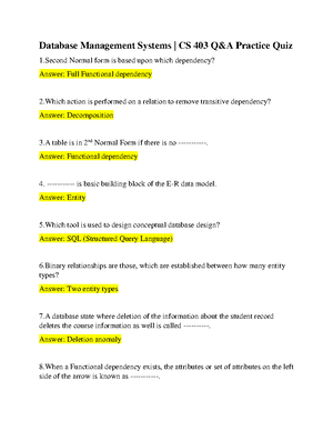 CS403 P Lab Manual - Lab Manual CS403P – Database Management Systems ...