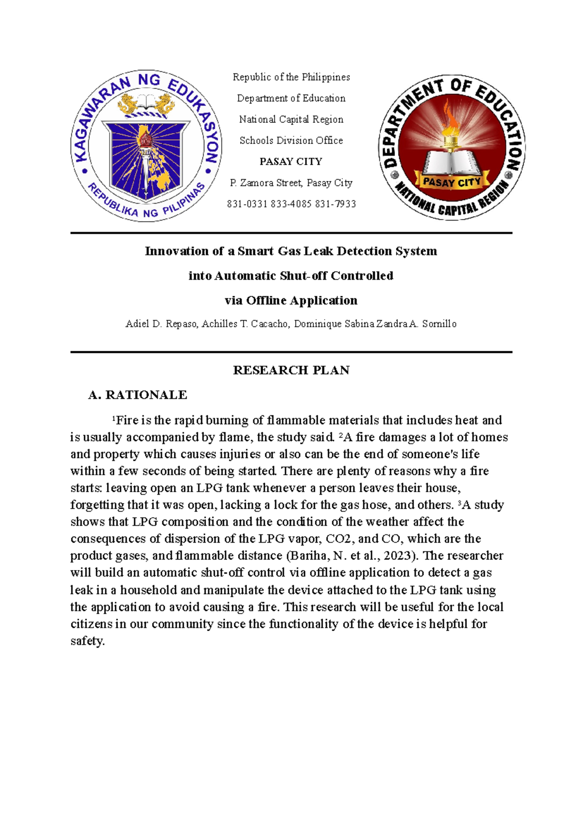 Rplan- Sikap - This is an example format of a research paper ...