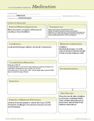Cardiac Cath procedure ATI FORM - ACTIVE LEARNING TEMPLATES THERAPEUTIC ...