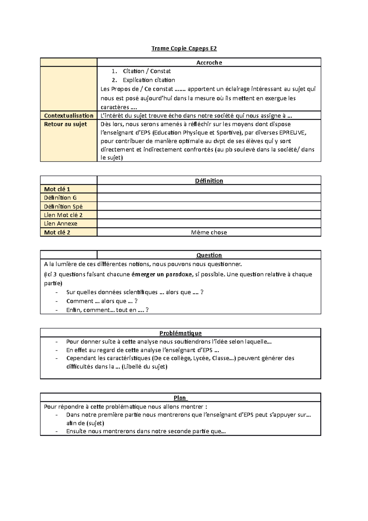 Trame Copie Capeps E2 - Trame Copie Capeps E Accroche Citation ...