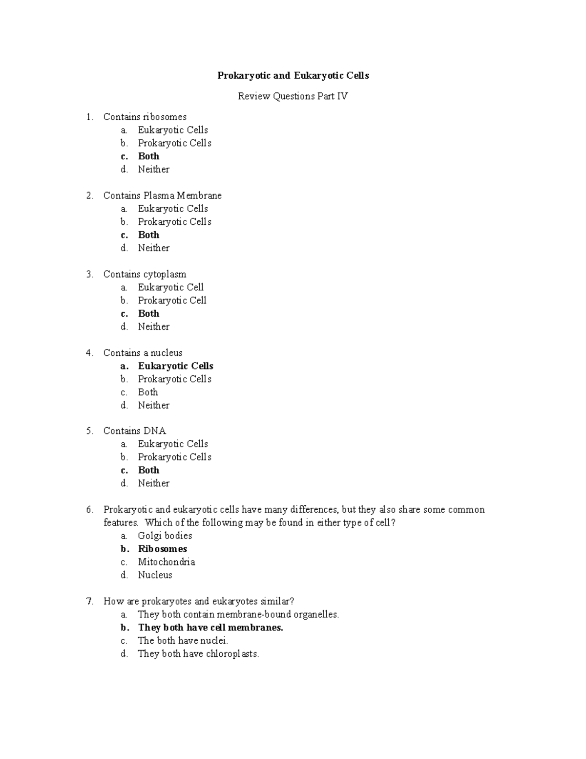 Prokaryotic and Eukaryotic Cells Part 4 - Prokaryotic and Eukaryotic ...