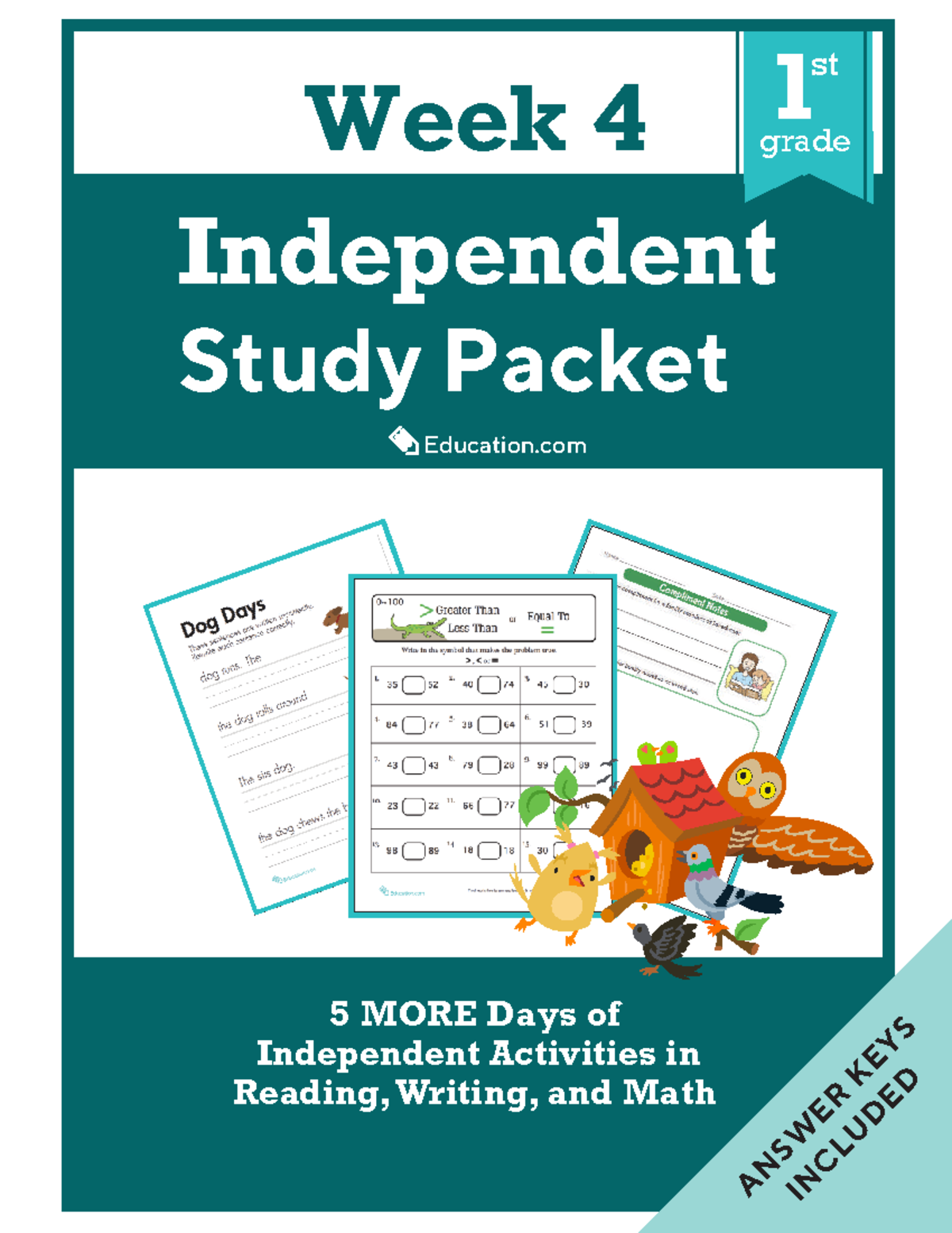 Independent study packet 1st grade week 4 - Week 4 5 MORE Days of ...
