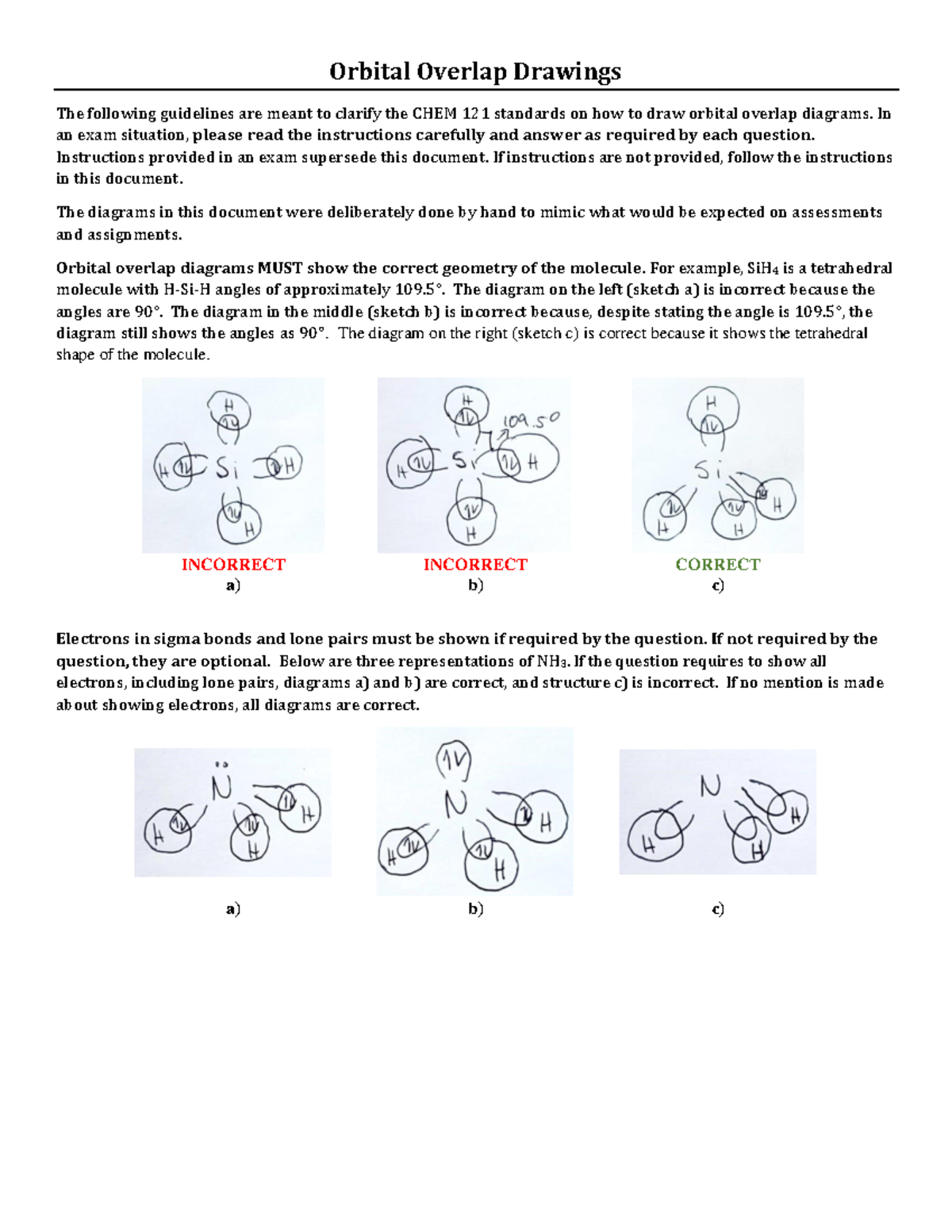Orbital Overlap Diagram Instructions - Orbital Overlap Drawings The ...