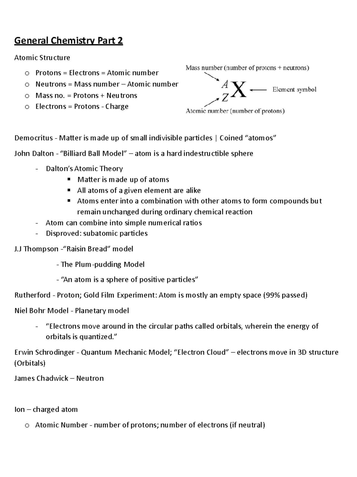 Pharmacy Module 1 (Gen Chem; 2Structures & Models) - Inorganic ...