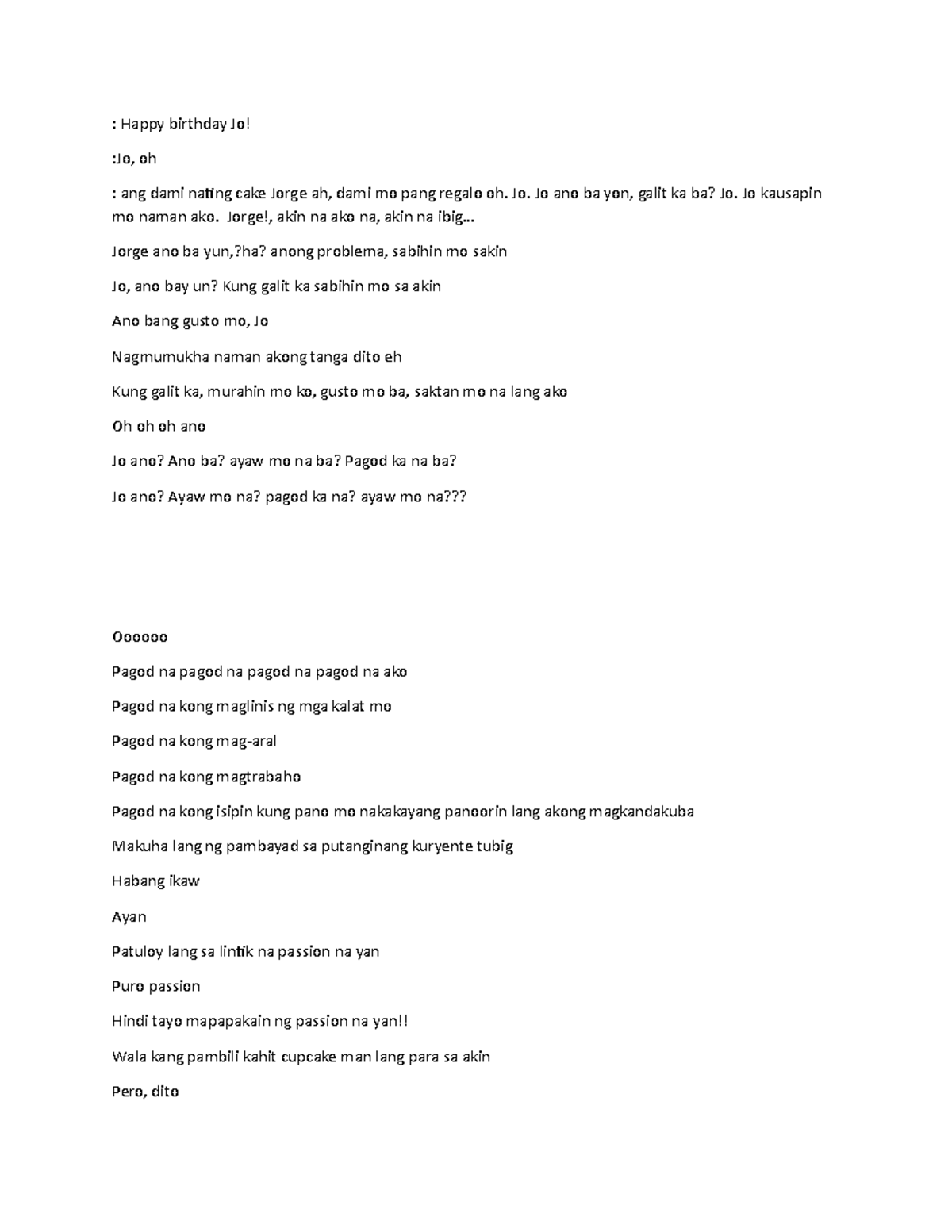 Happy birthday Jo - wala just for the docs - : Happy birthday Jo! :Jo ...