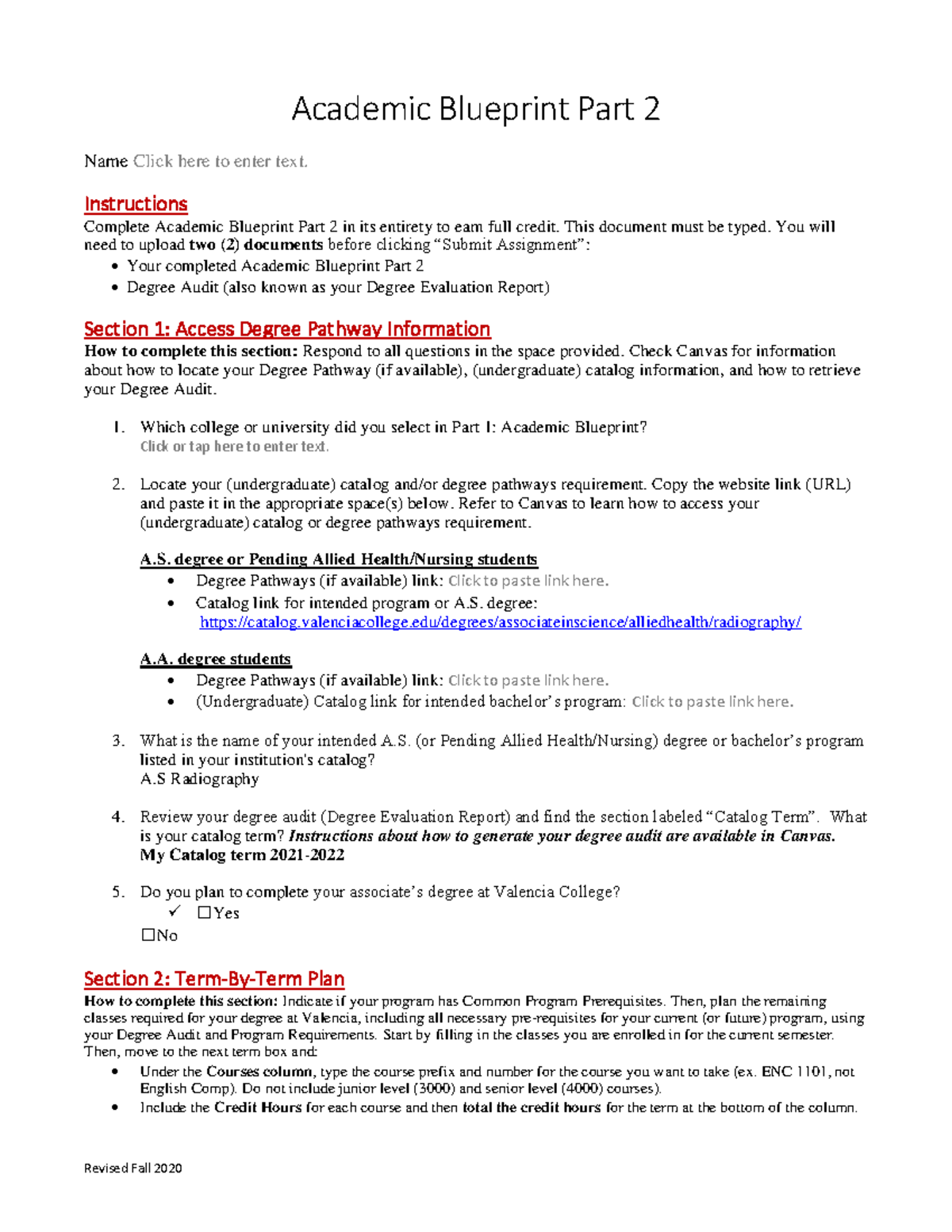 Academic Blueprint Part 2 Rev FA 20-1-5 - Academic Blueprint Part 2 ...