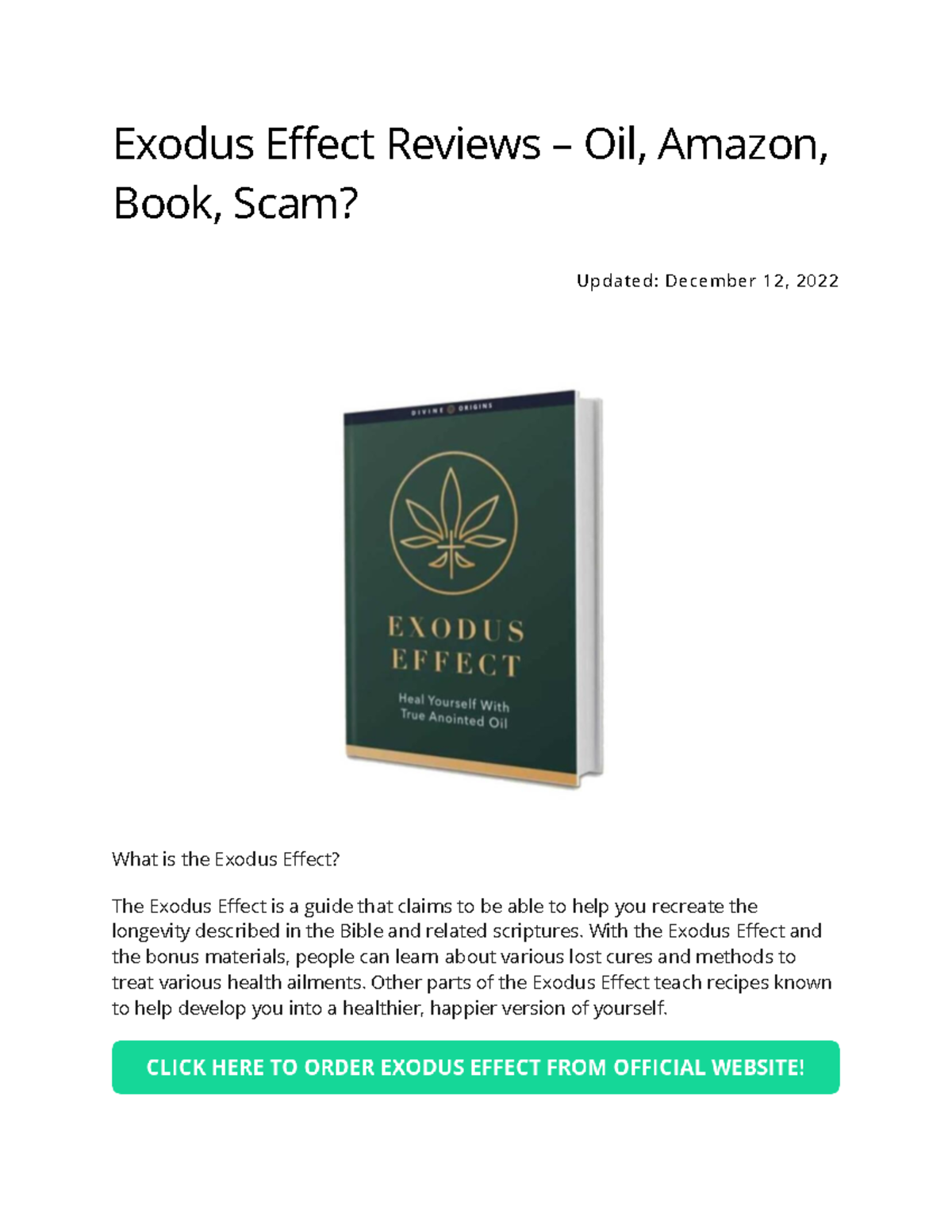 Exodus Effect Reviews Usjqnq - Exodus Effect Reviews – Oil, Amazon ...