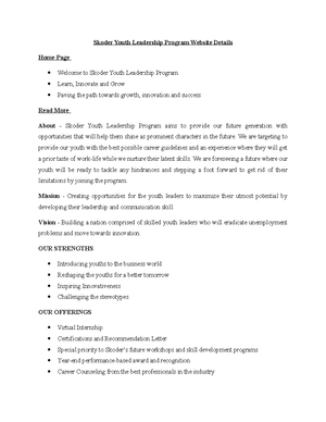 Skoder Leader's Guide - Skoder Leader's Guide Introduction A leader is ...