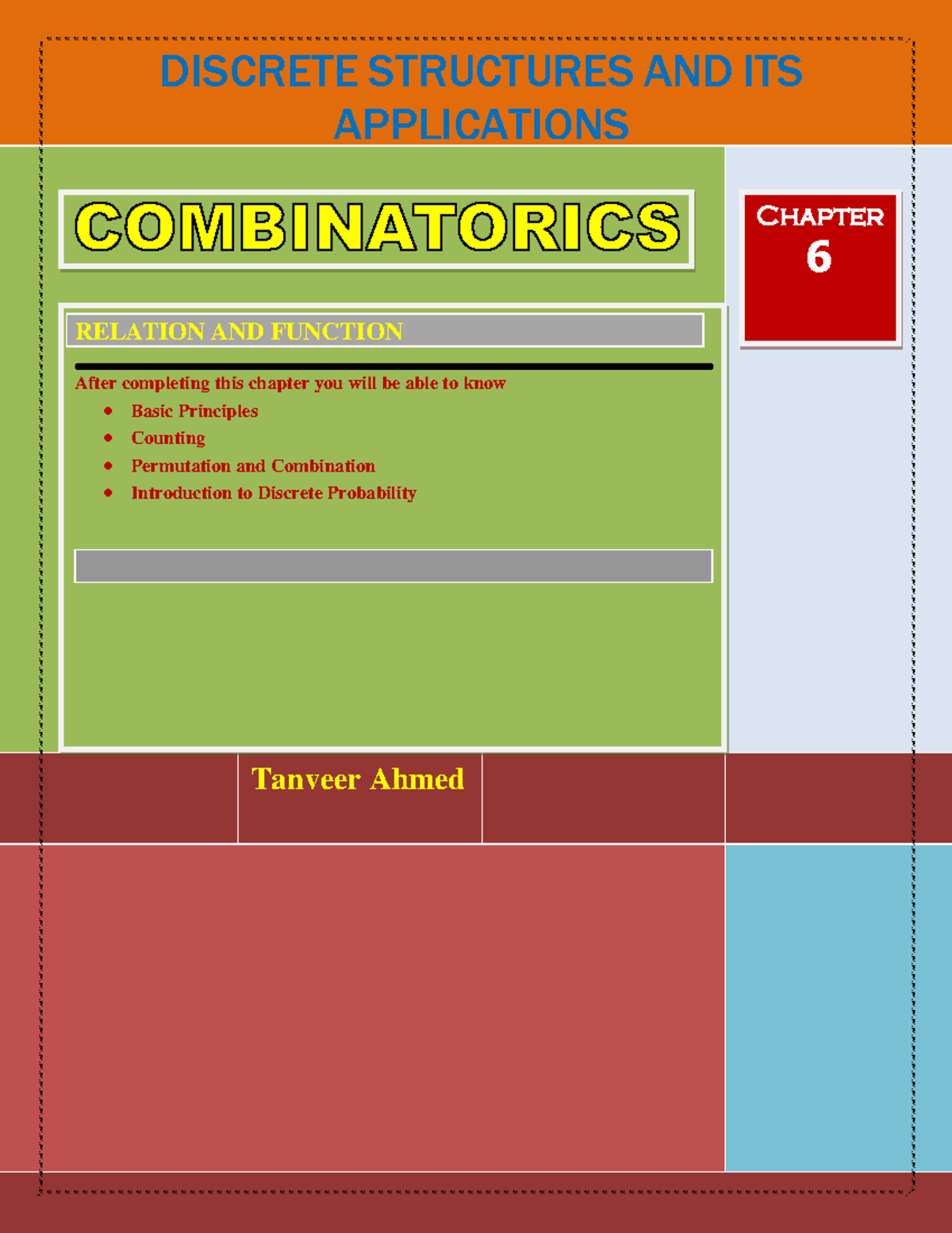 Ch No 06 Combinatorics and Discrete Probability - C O M S A T S A B B O T T A B A D DISCRETE ...