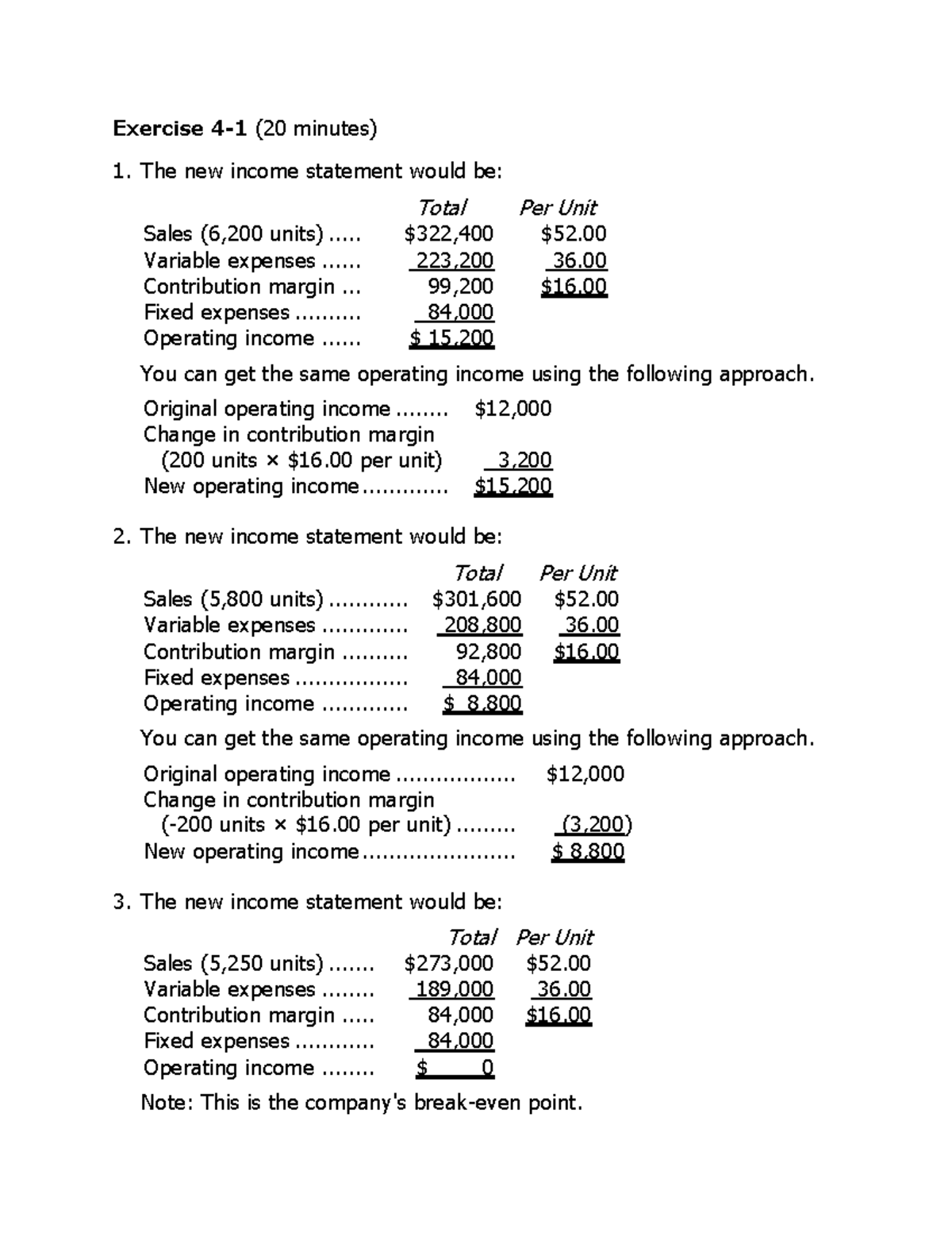 Chapter 4 Suggested Questions and Solutions - Exercise 4-1 (20 minutes ...