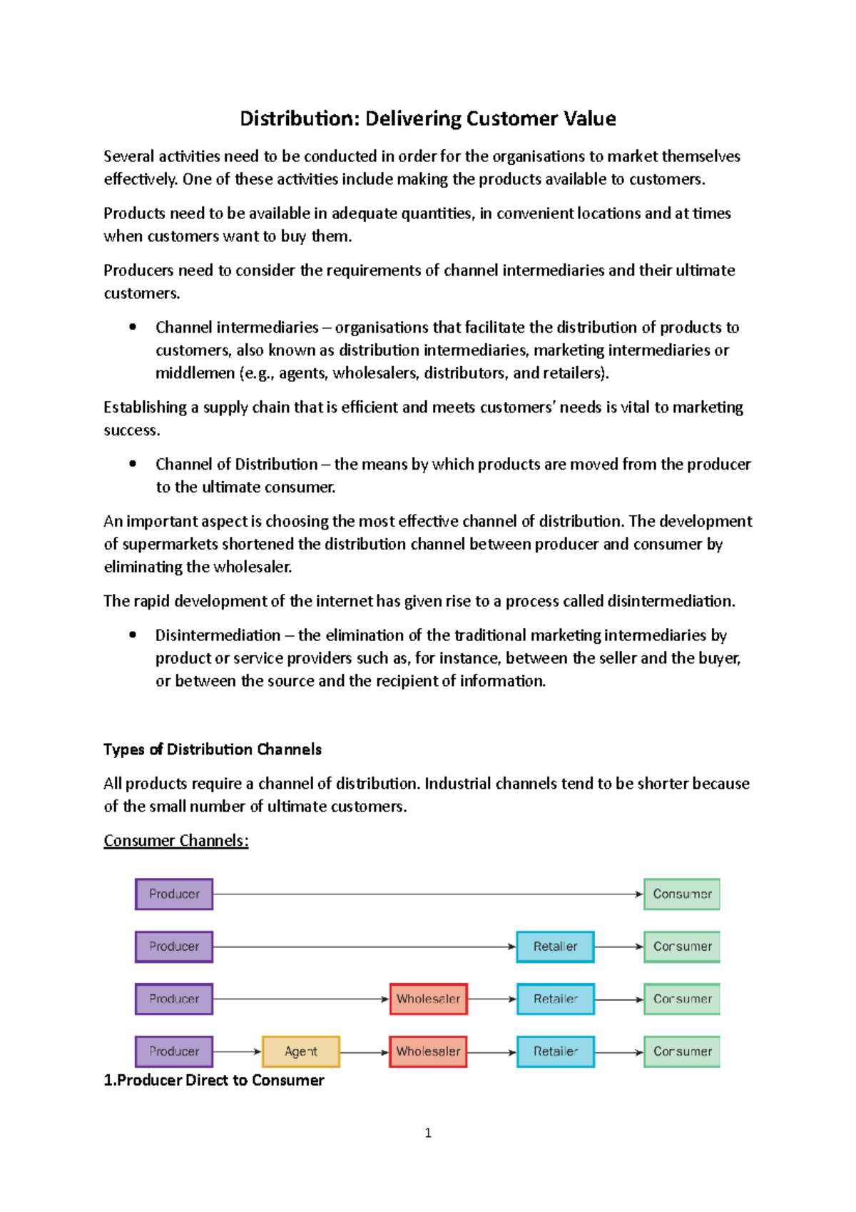 Distribution - Delivering Customer Value - Chapter 9 - Distribution: Delivering Customer Value ...