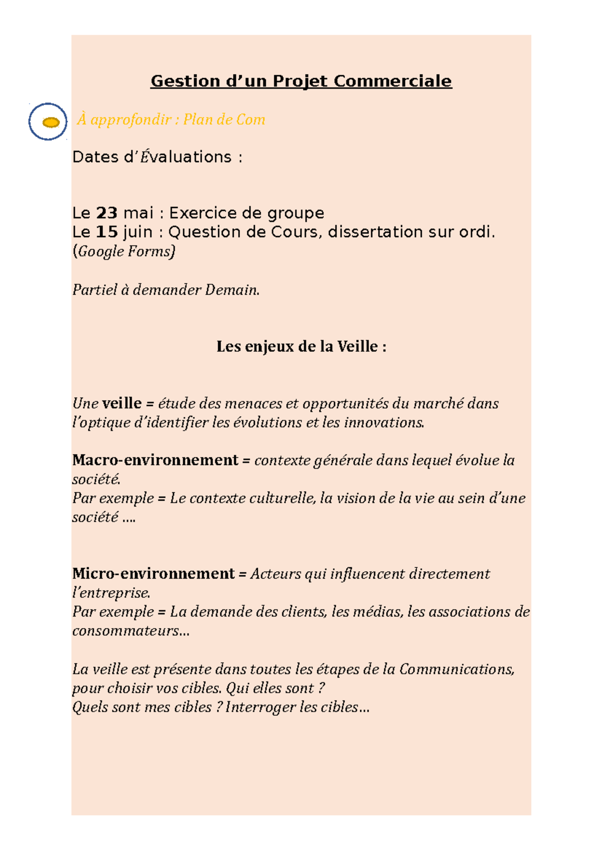 Création de Projet - sregerthrt - Gestion d’un Projet Commerciale À ...