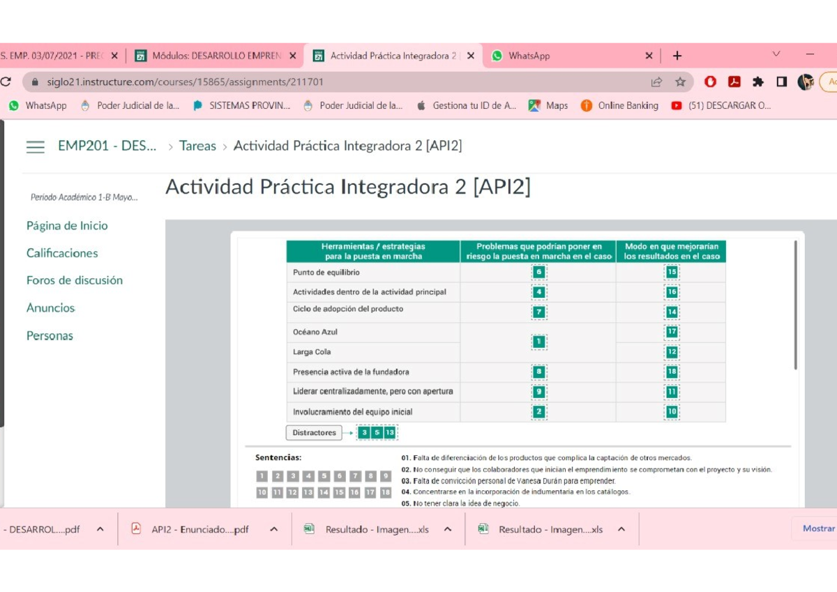 API 2 EMP201 Desarrollo Emprendedor 100% - Studocu