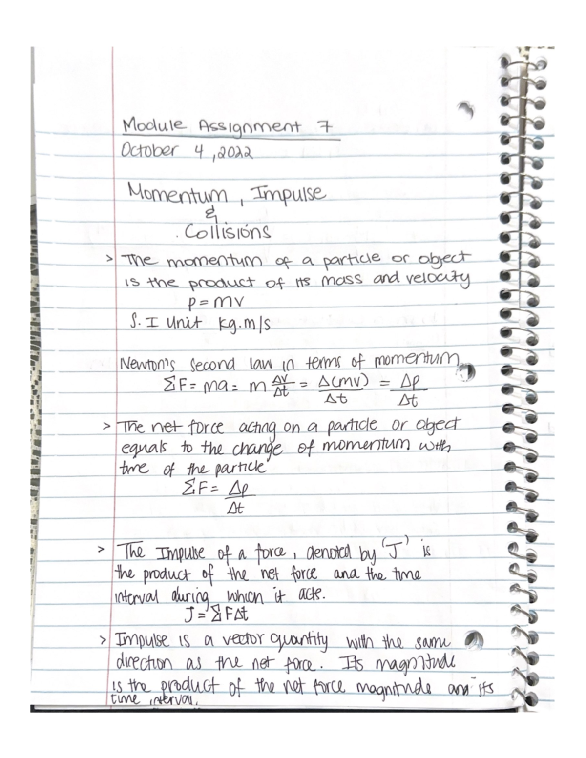 Module Assignment 7 - PHY 2053C - Studocu