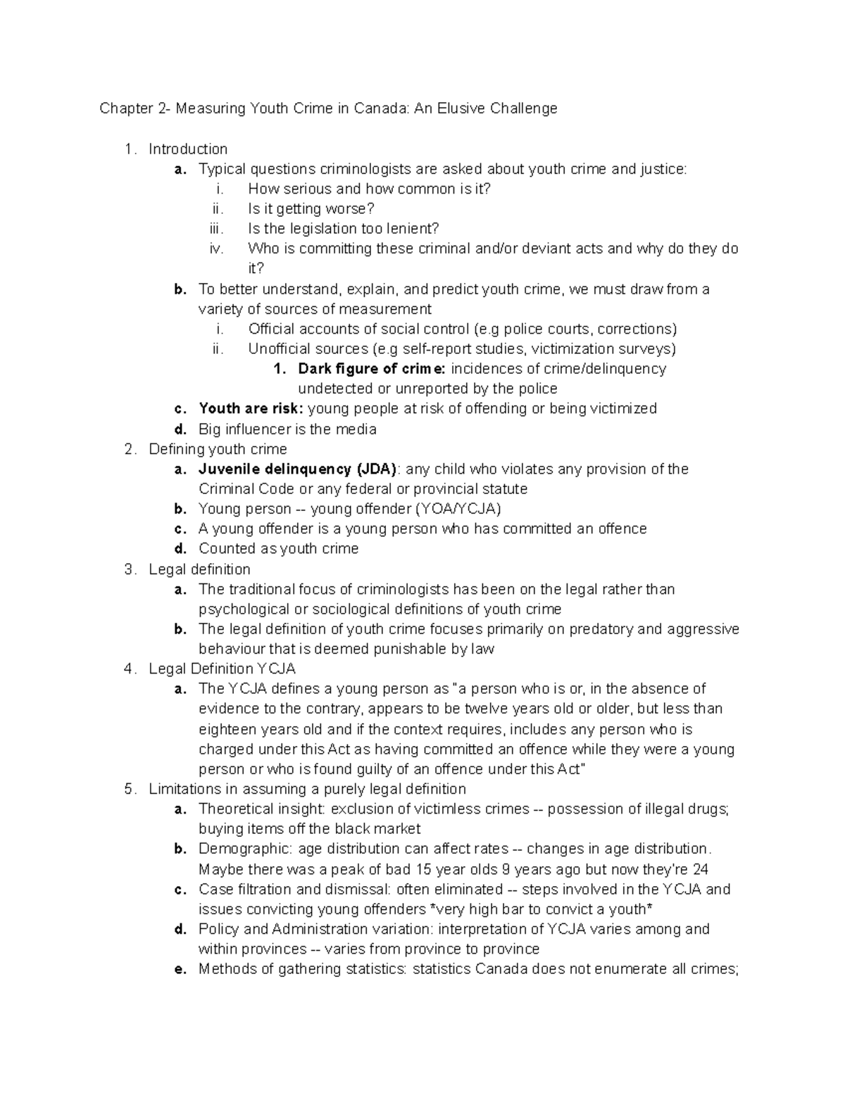 Youth in Conflict with the Law - CH 2 - Chapter 2- Measuring Youth ...