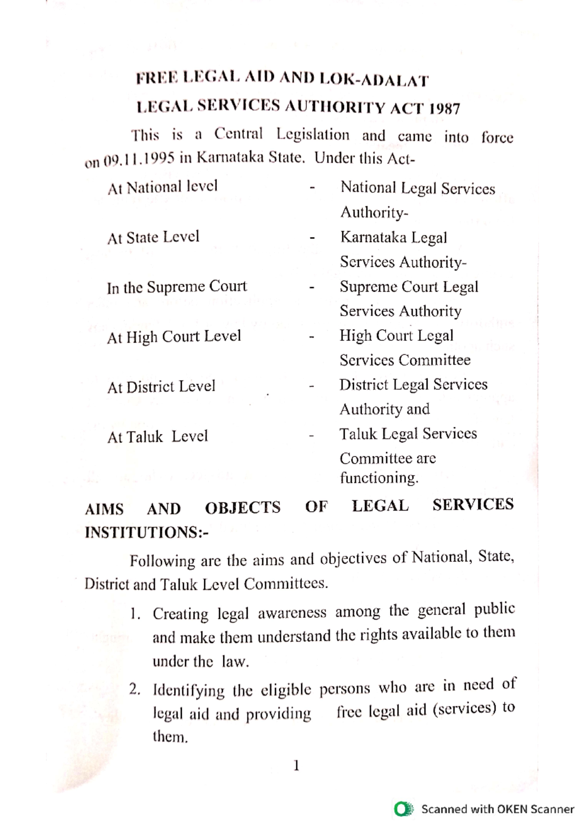 Legal Aid - Alternative Dispute Resolutions systems - Studocu