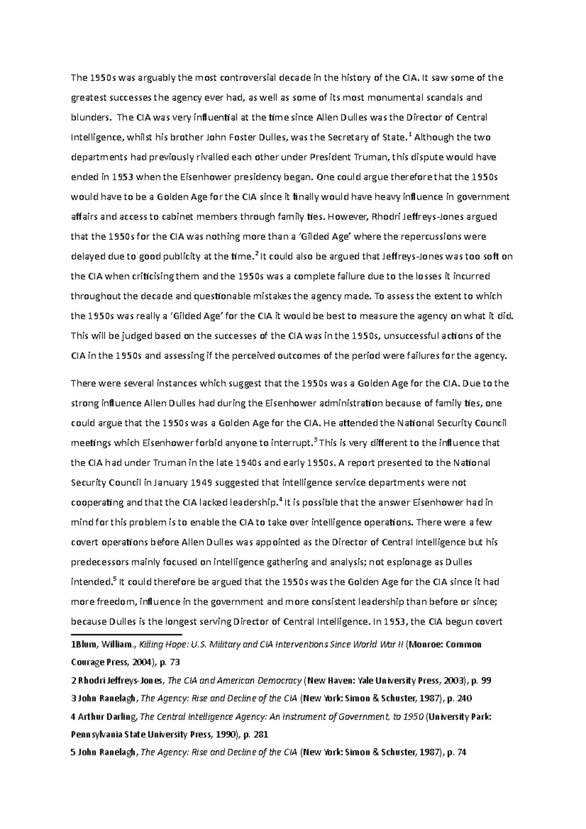 To what extent was the CIA’s so-called ‘Golden Age’ in the 1950s really ...