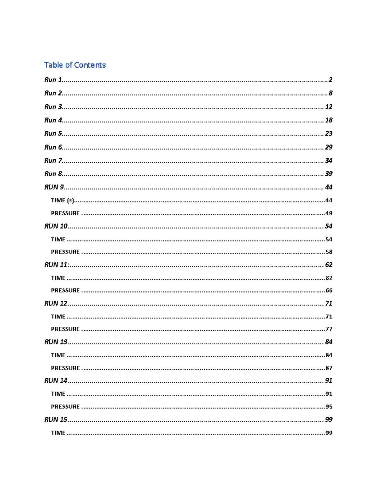CHM1311- Lab 5- Appendix - Table of Contents I apologize for how RUNS 9 ...