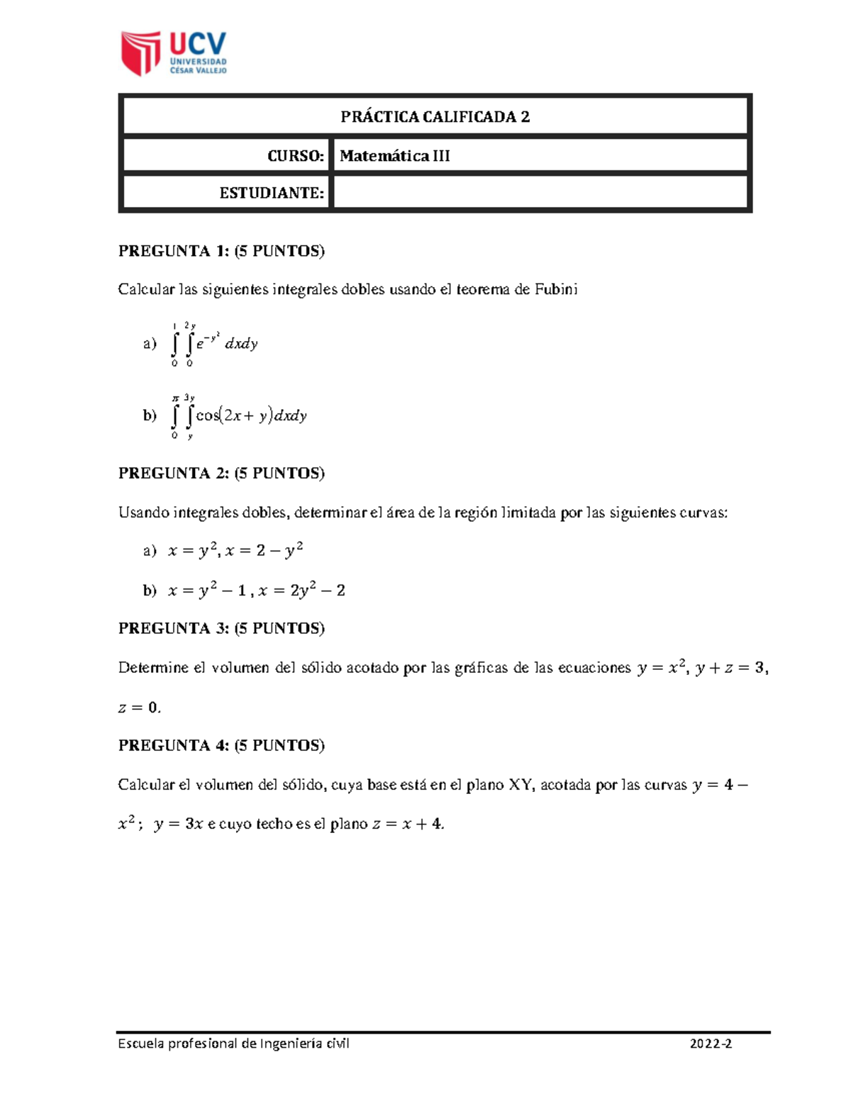 S8.3 Práctica Calificada Grupal - Escuela profesional de IngenierÌa civil 2022- PR¡CTICA ...