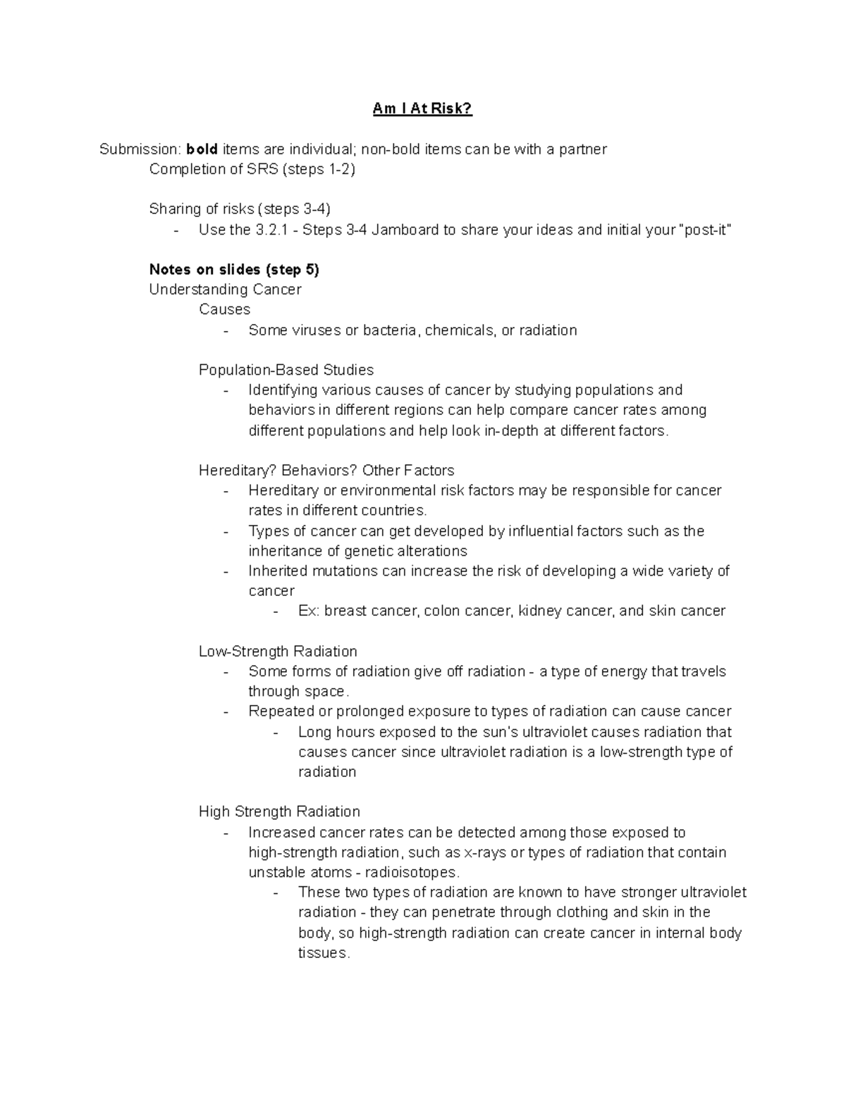 Am I At Risk - The use of practice and prevention for certain diagnoses - Am I At Risk ...