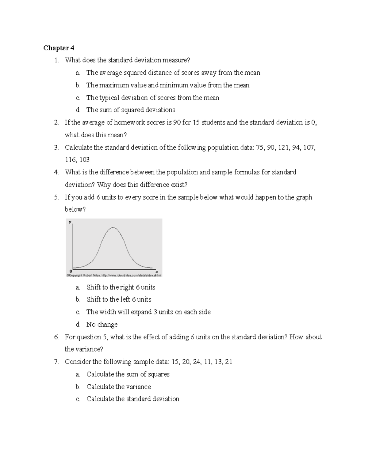 Chapter 4 Practice Questions - Chapter 4 1. What does the standard ...