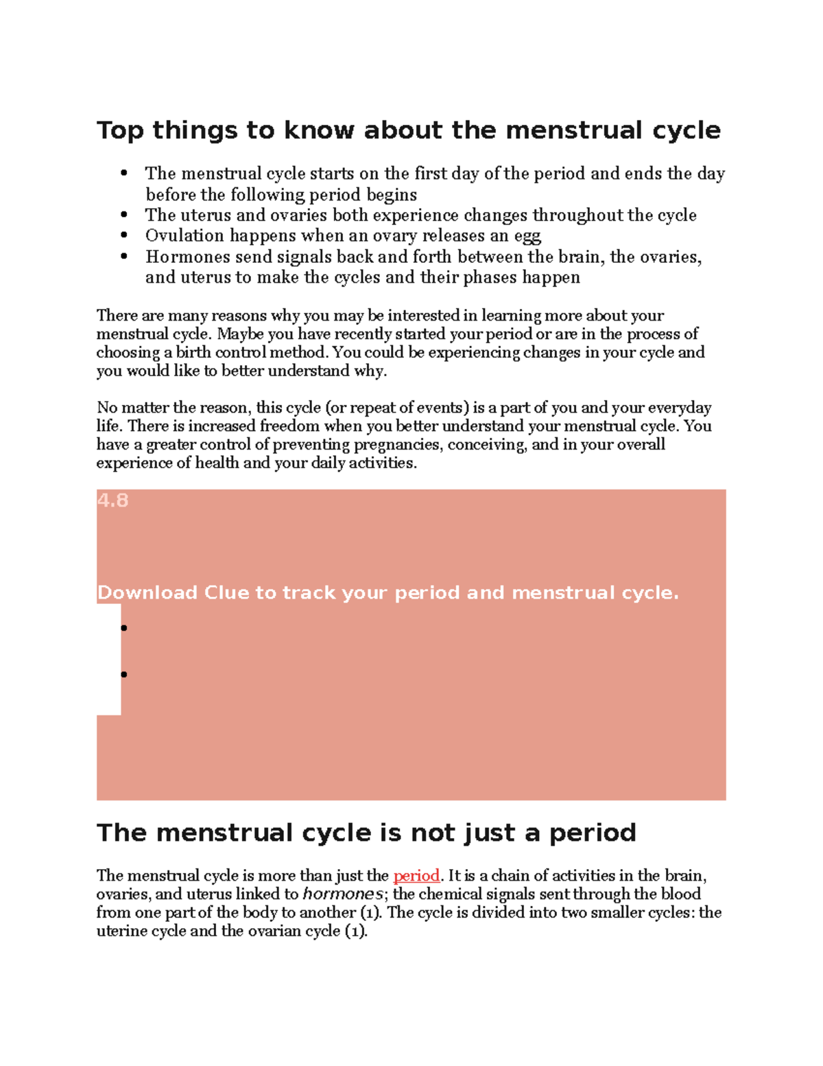 Top things to know about the menstrual cycle - Maybe you have recently ...