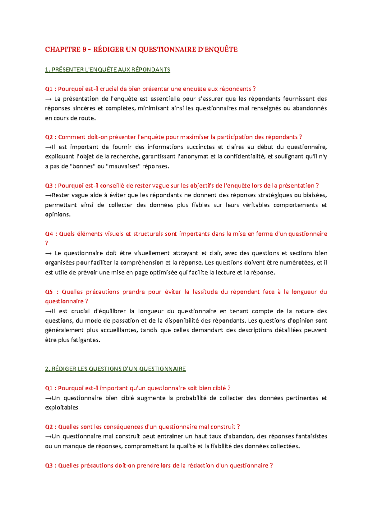 Rédiger un questionnement d’enquête - CHAPITRE 9 - RÉDIGER UN ...
