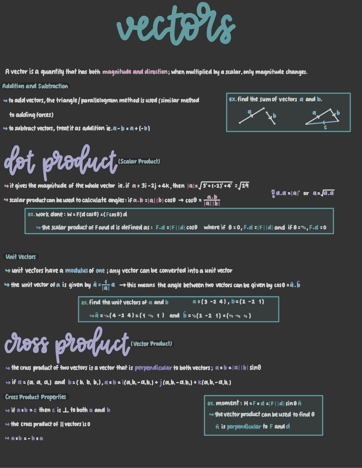 Vectors and Complex Numbers Notes - ENG1001 - Studocu