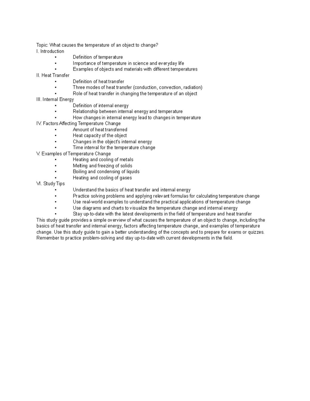 Phsc temp change - Topic: What causes the temperature of an object to ...