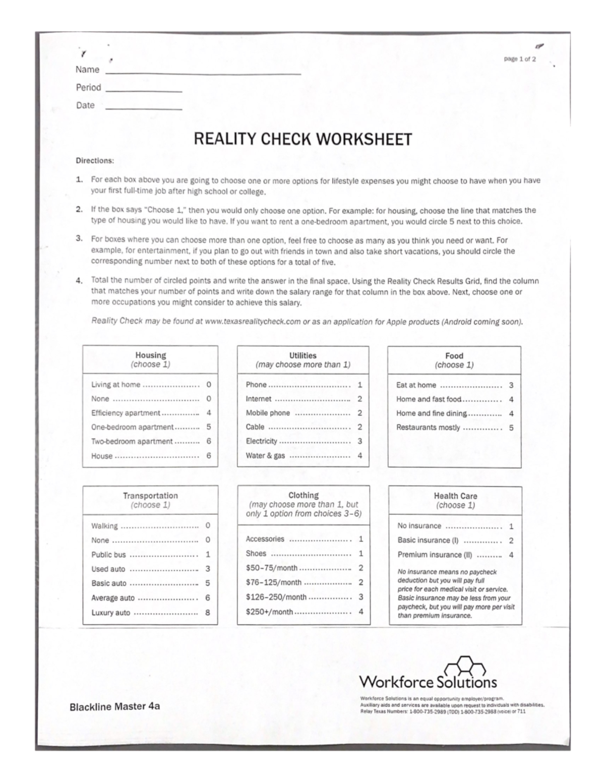 Brayden Rodier - Reality Check Worksheet - BIO411 - Studocu