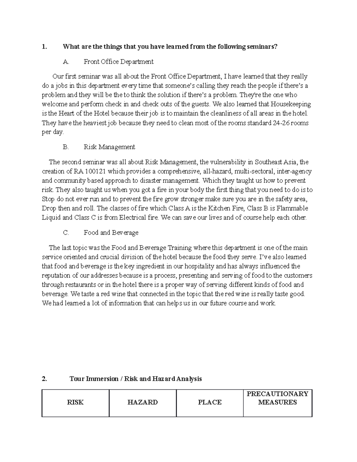 Risk Management - Grade: 100% - Studocu
