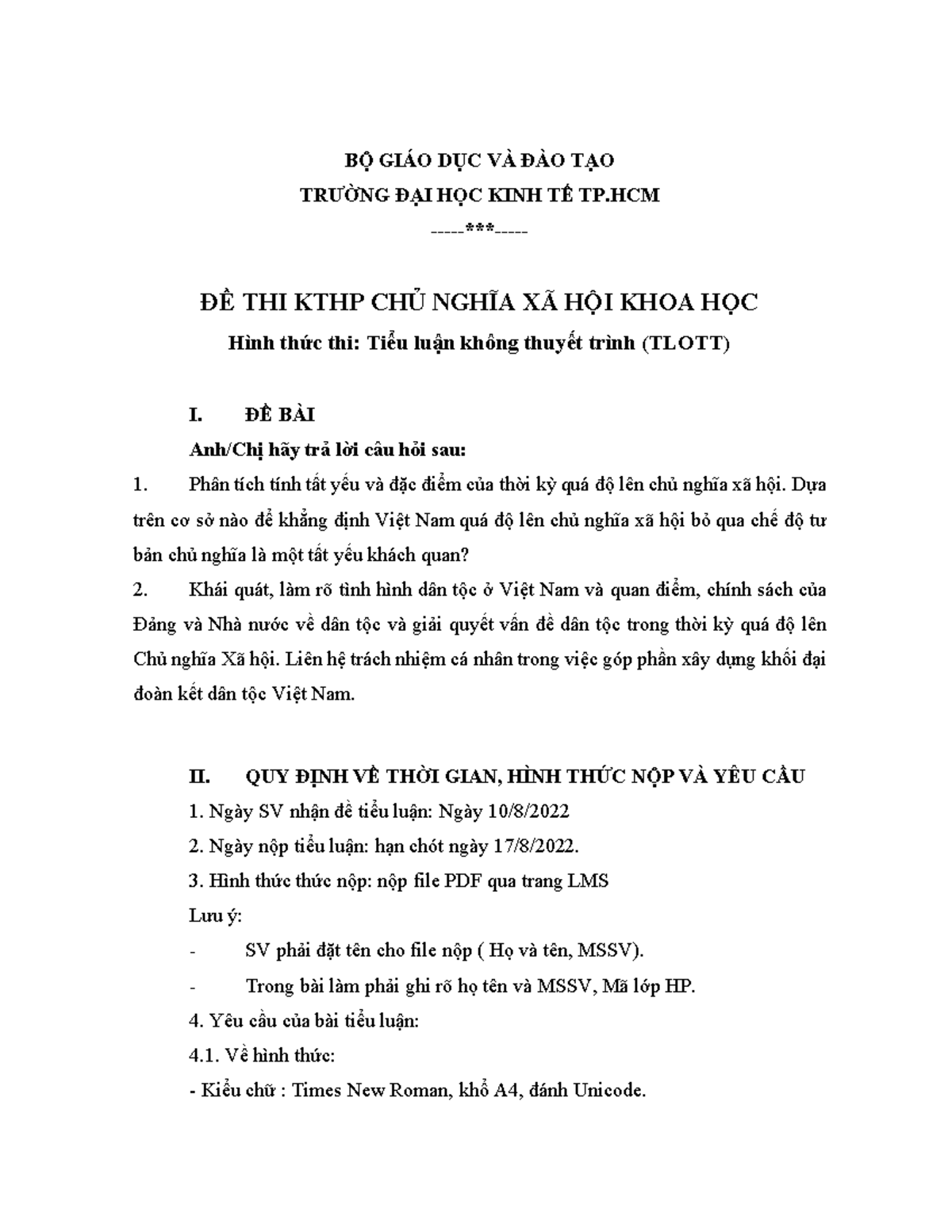 THI KTHP ISB 2022 - THI KTHP ISB 2022 THI KTHP ISB 2022 - BỘ GIÁO DỤC VÀ ĐÀO TẠO TRƯỜNG ĐẠI HỌC ...