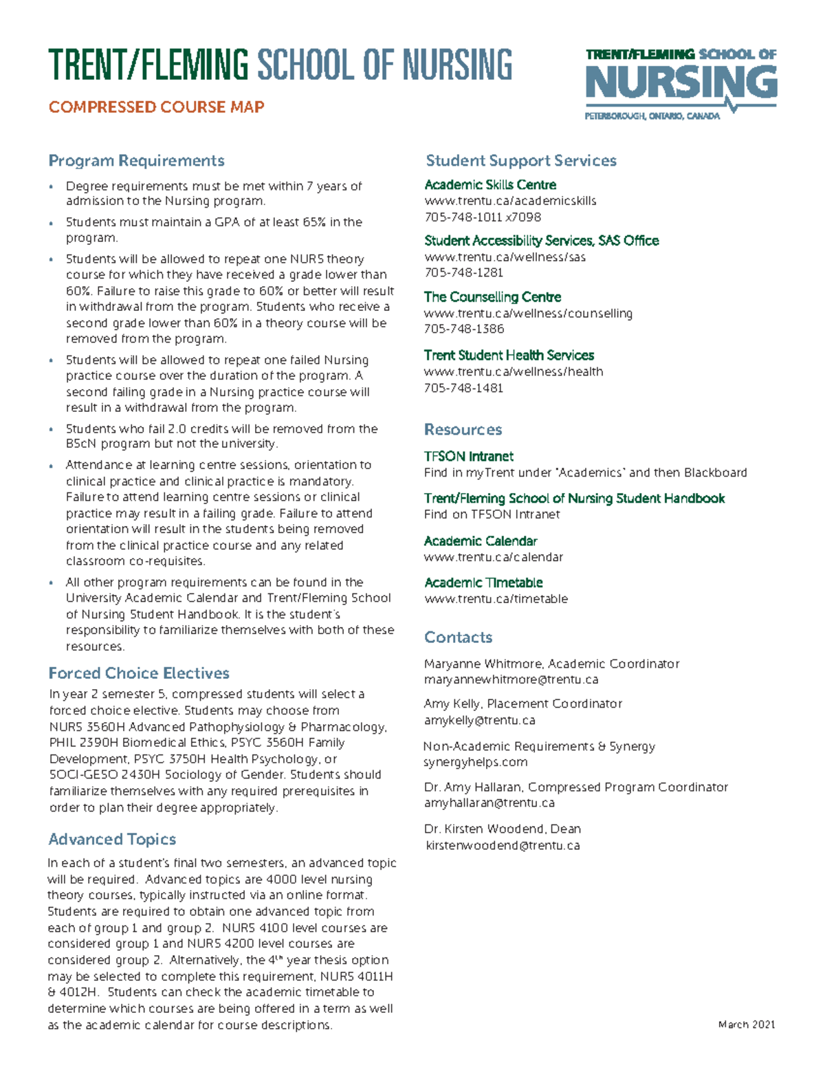Compressed Course Map 2021 - INDG 1001H - TrentU - Studocu
