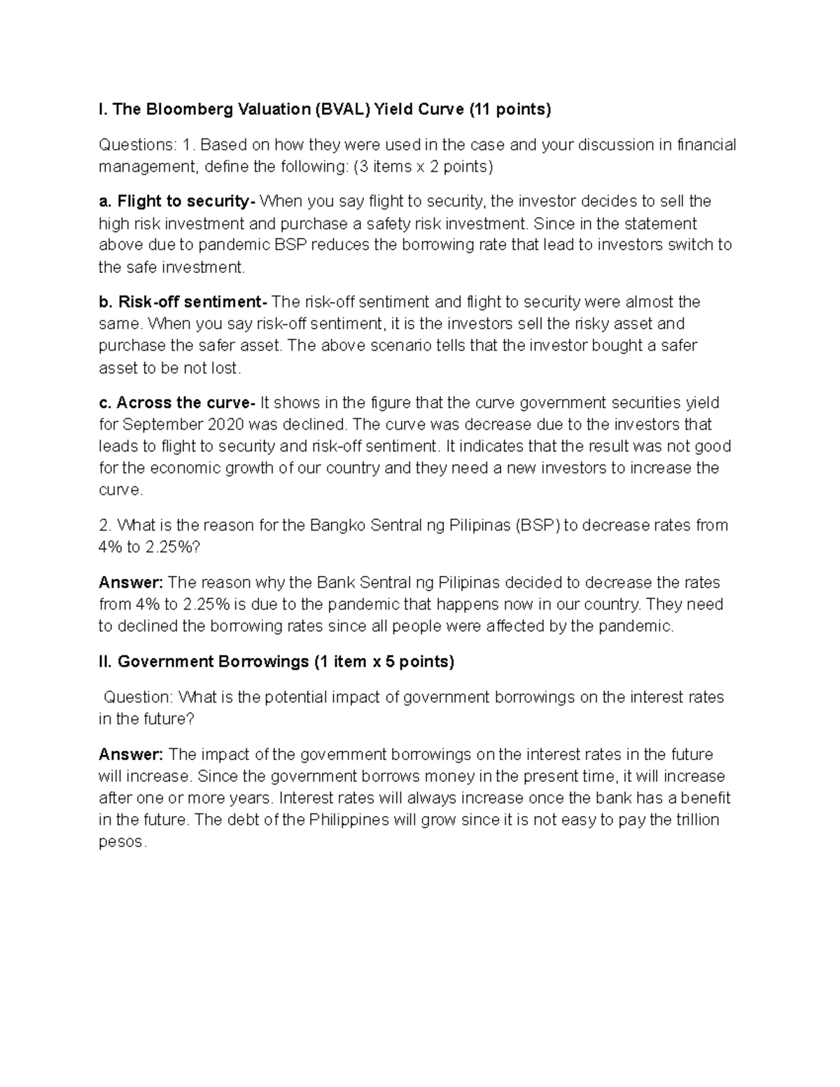 (4 Task Performance 2) - Audit of Shareholders - I. The Bloomberg ...