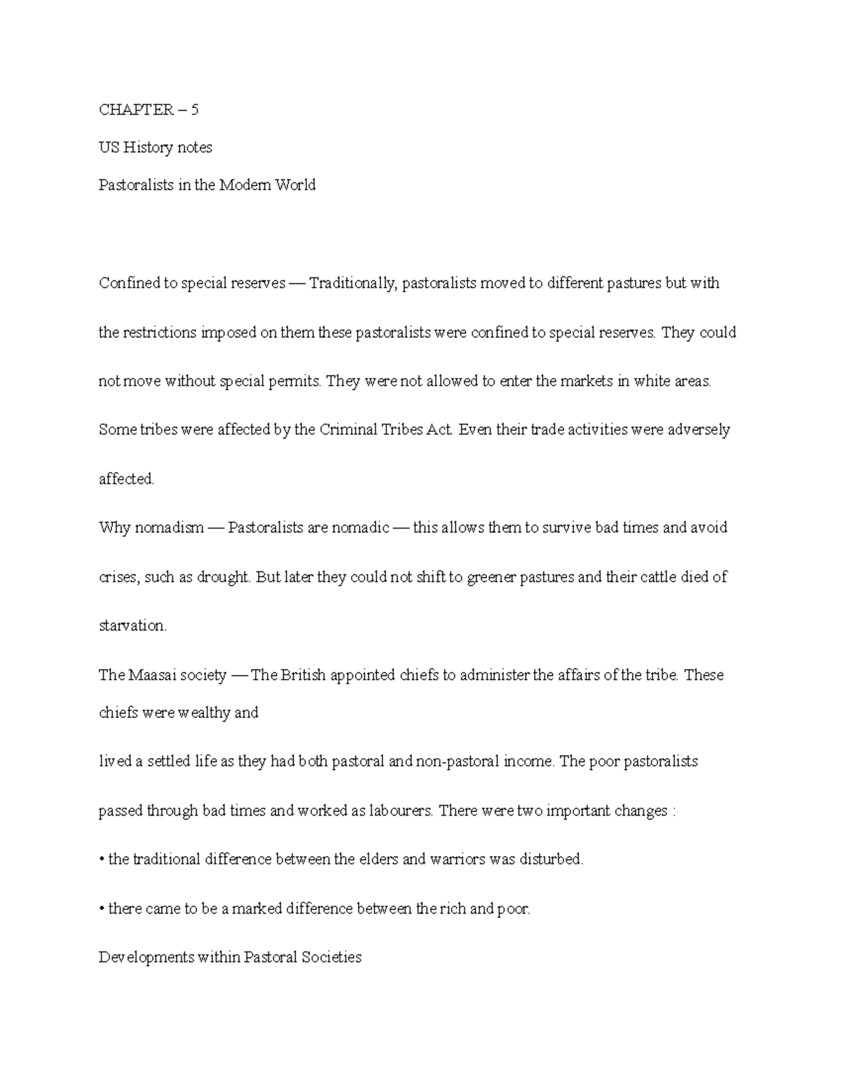 Chapter – 5 US History 4 - Notes - CHAPTER – 5 US History notes ...