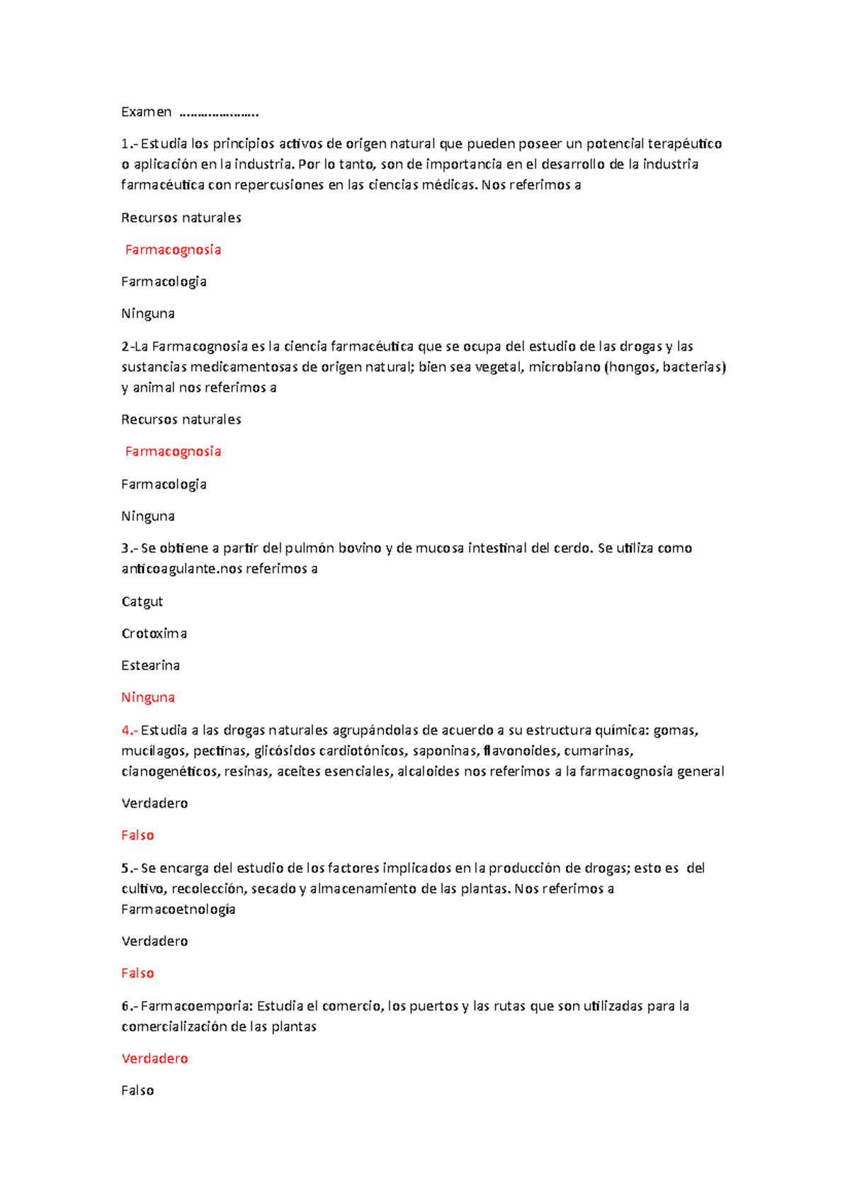 Examen 1 - dededed - Examen ...................... 1.- Estudia los ...