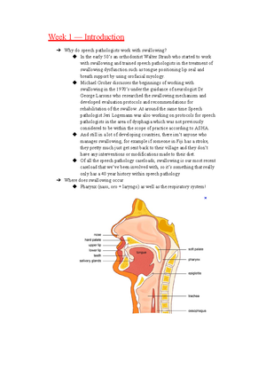Week 5 - Assessment in Paediatric Dysphagia - Week 5 — Assessment in ...