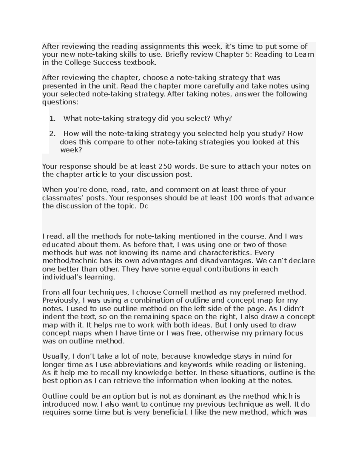 Week 6 - Discussion forum - After reviewing the reading assignments this week, it’s time to put ...