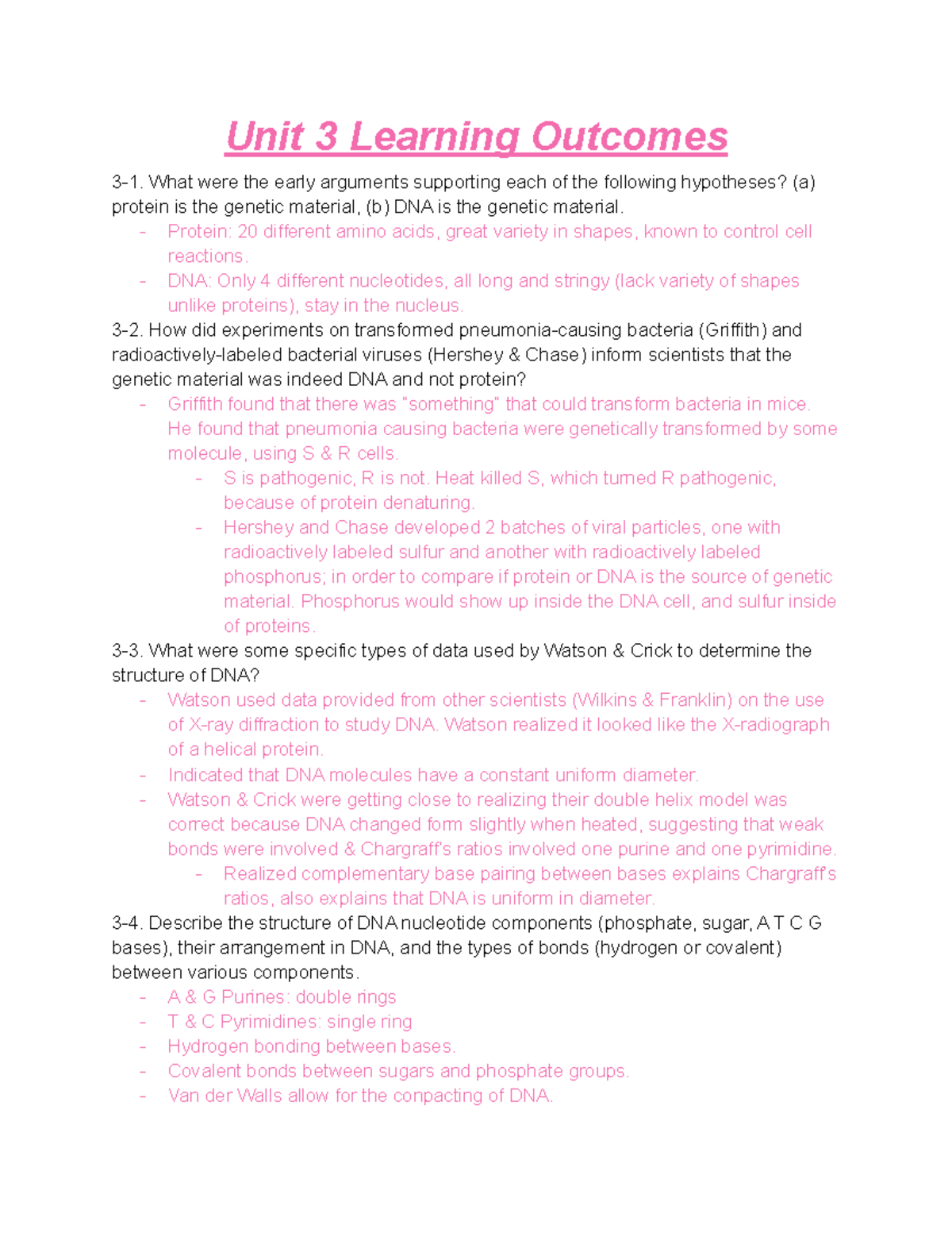 Unit 3 Learning Outcomes - Unit 3 Learning Outcomes 3-1. What were the ...