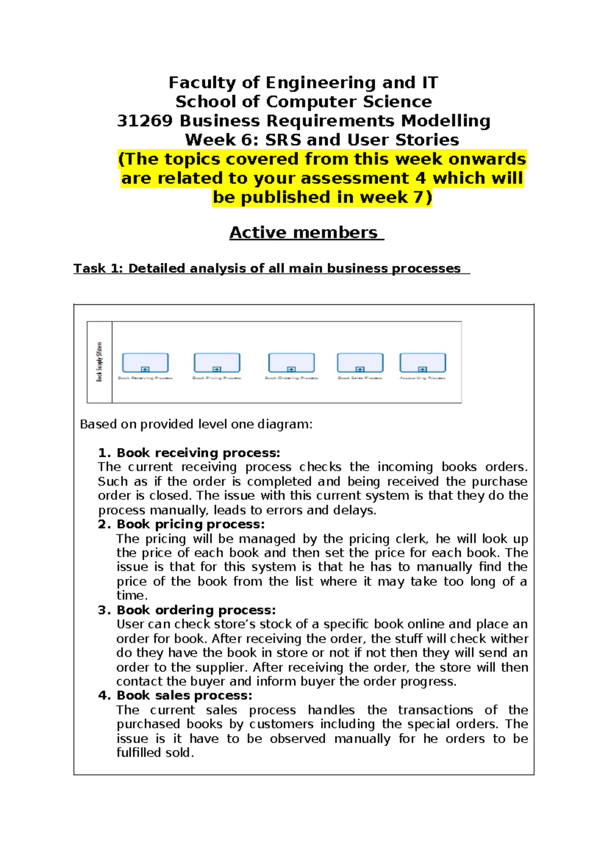 Tutorial week 5 Template - Faculty of Engineering and IT School of ...