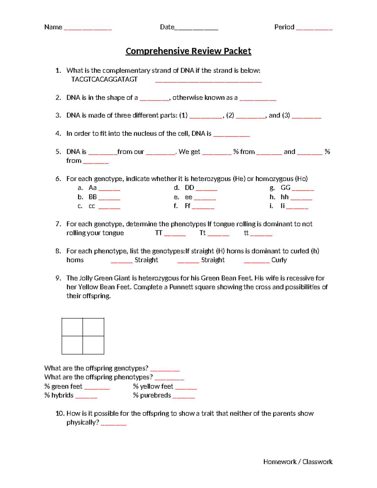Comprehensive Review Packet Virtual - Comprehensive Review Packet What ...