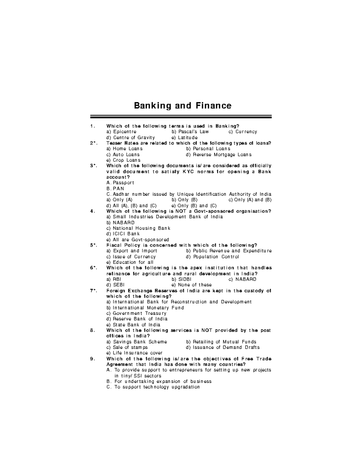 Banking and Finance - Lecture notes bank - Banking and Finance Whic h ...