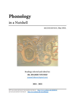 Phonetics AND Phonology - PHONETICS AND PHONOLOGY Distinctive Features ...