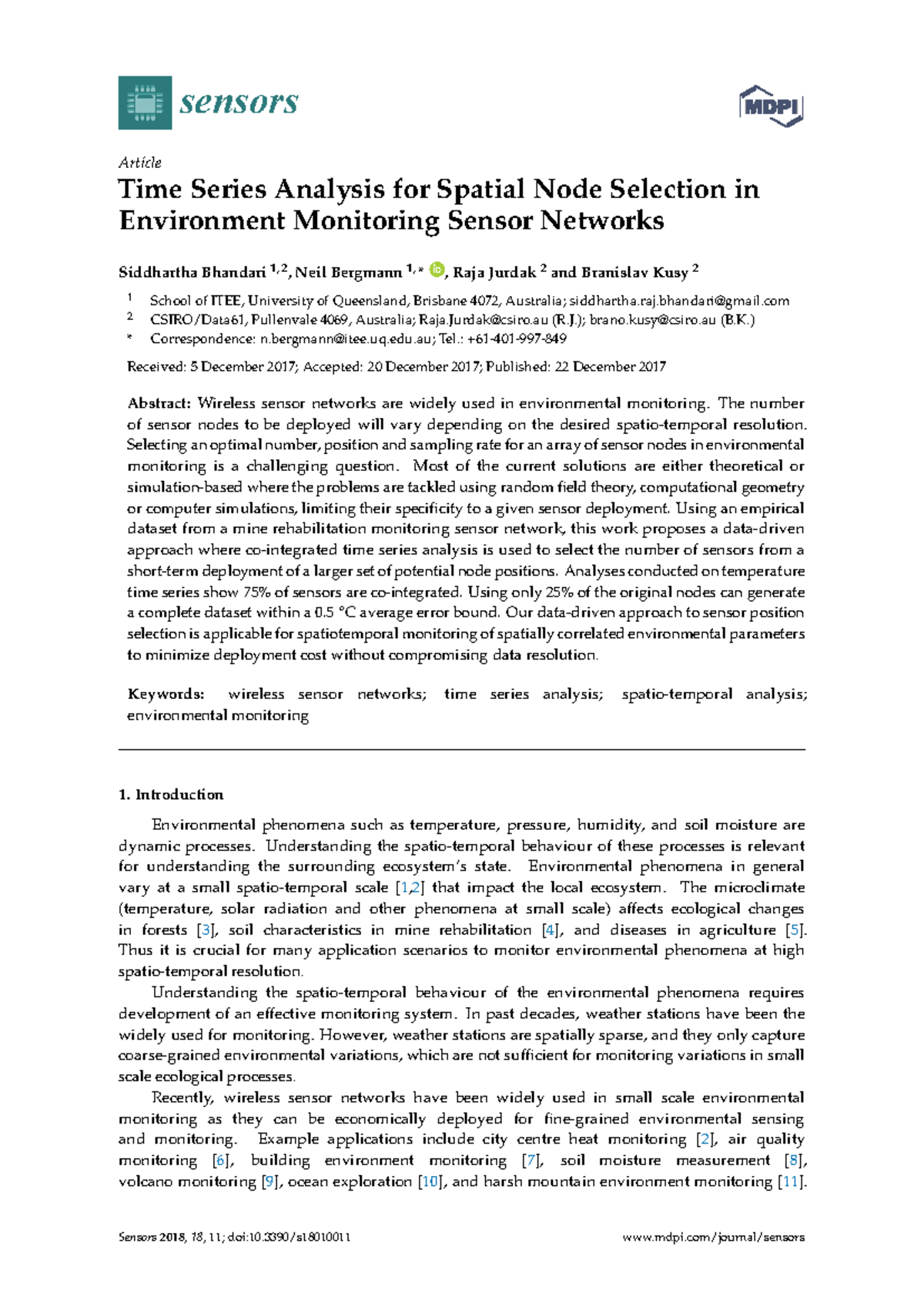 ADF - ADF note - sensors Article Time Series Analysis for Spatial Node ...