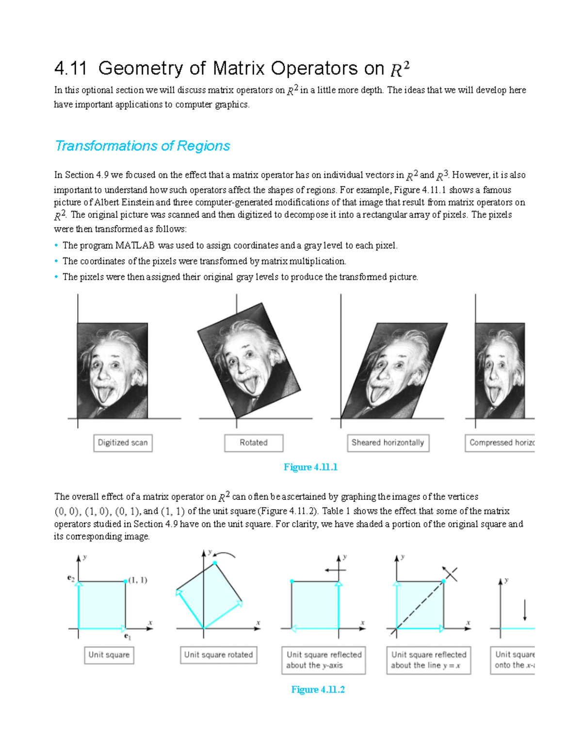 Geometry Of Matrix Operators On R2 4 Geometry Of Matrix Operators On