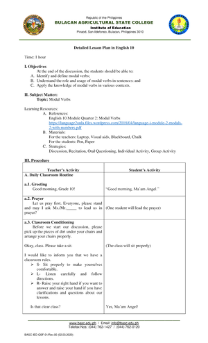 Detailed Lesson Plan in English 7 Types OF Figure OF Speech - Cert. No ...