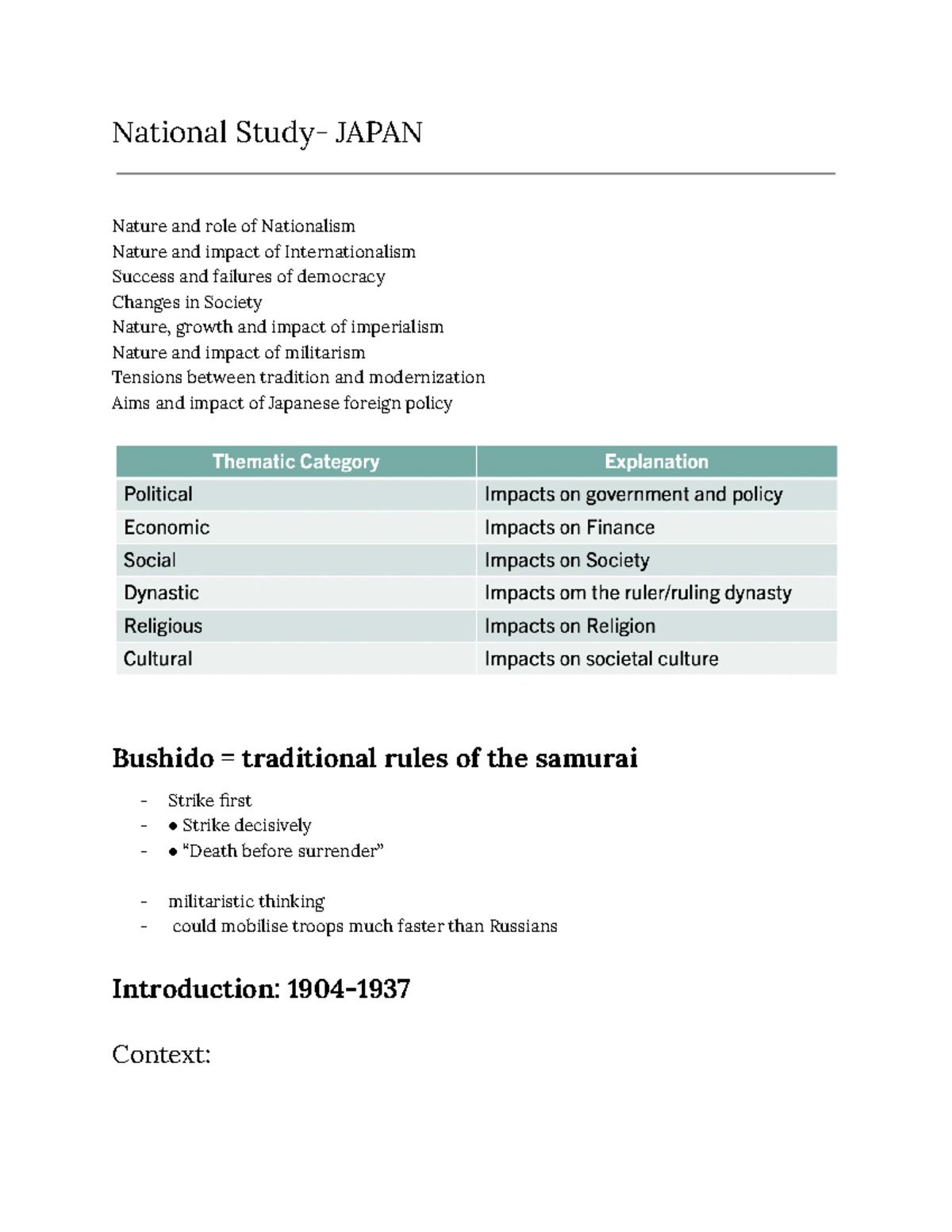 National Study- Japan - National Study- JAPAN Nature and role of ...