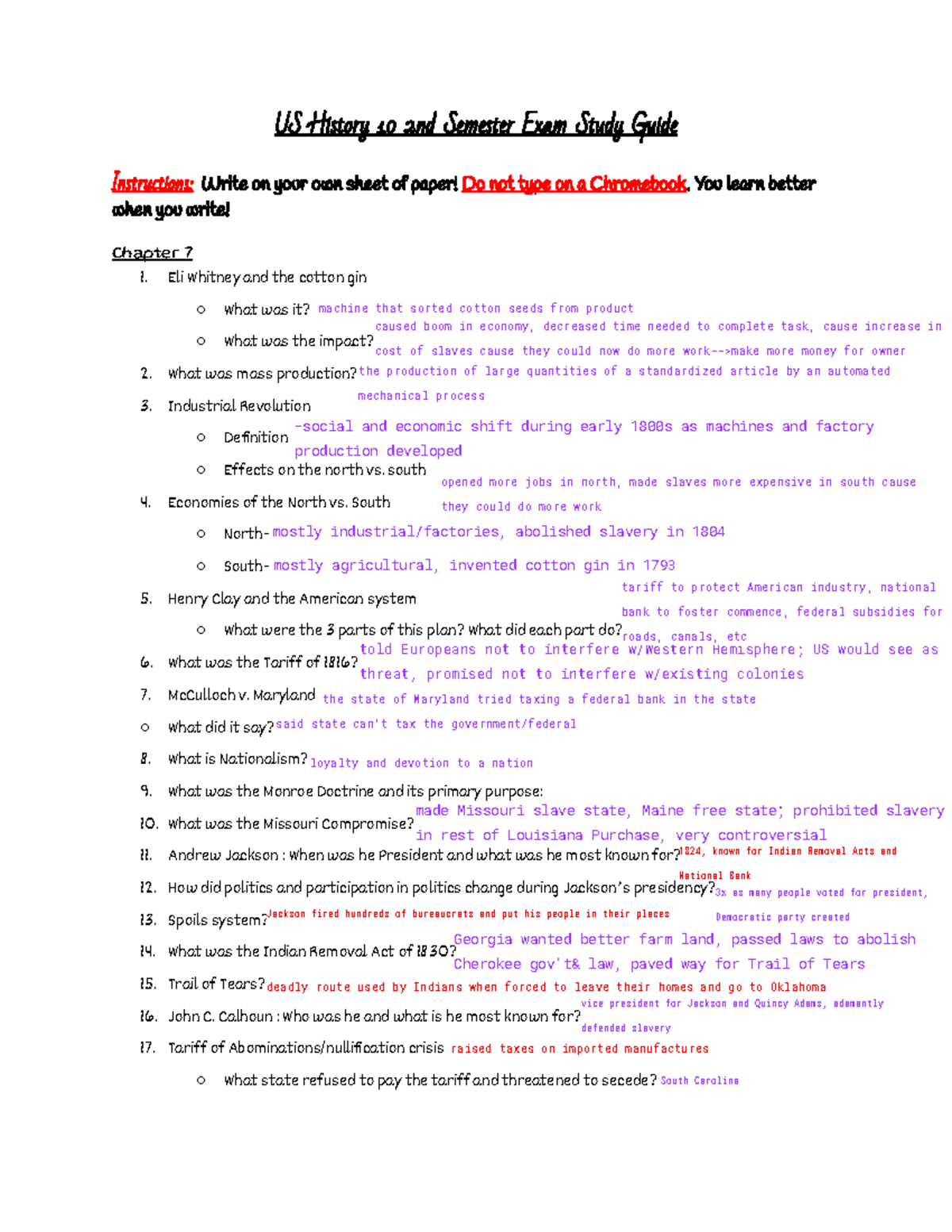 History 10 2nd Semester Exam Study Guide - You learn better when you ...