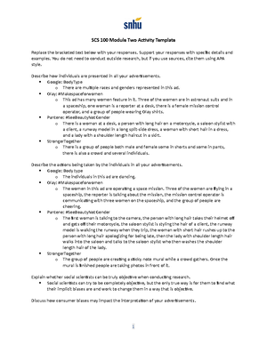Tyler Goodnight-SCS 100 Module Five Activity - SCS 100 Module Five ...